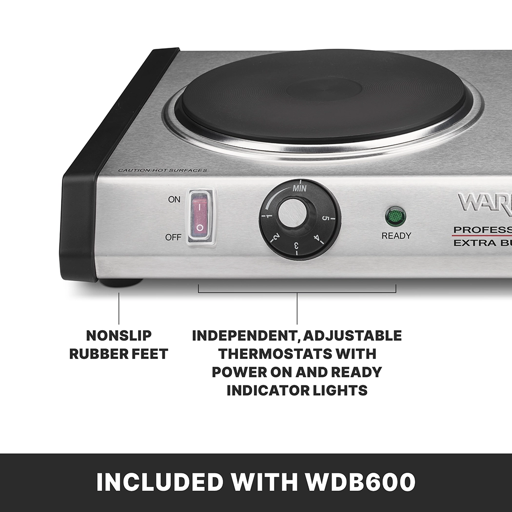 Commercial Cast-Iron Double Burner | Waring