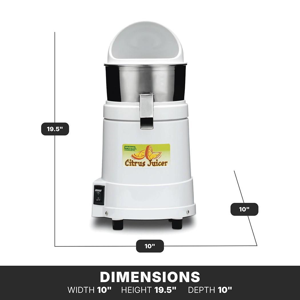 Hi-Power Citrus Juicer |Heavy-Duty, Splash Guard | Waring