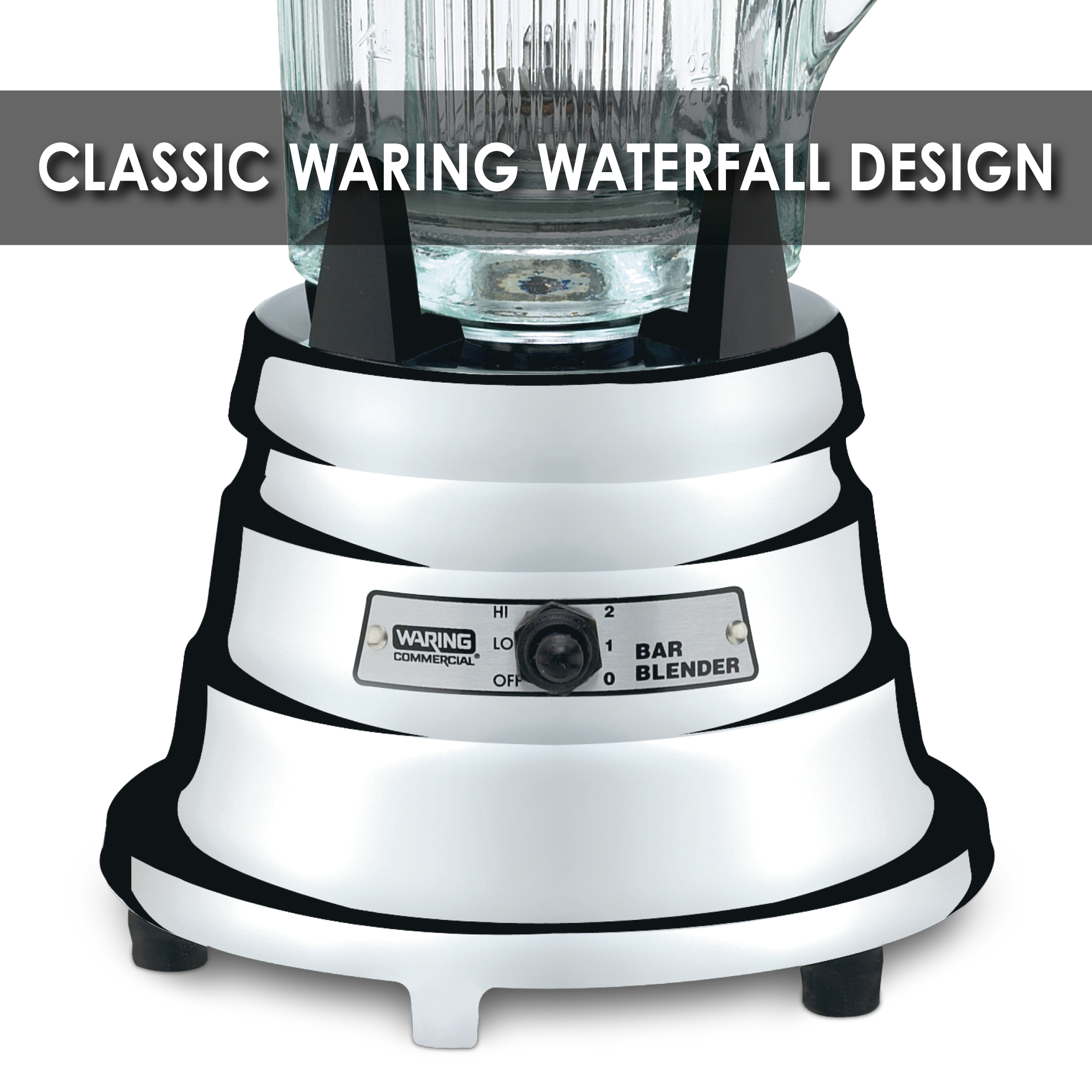 Chrome Bar Blender | 40oz Glass, 1/2 HP | Waring Chrome Bar Blender | 40oz Glass, 1/2 HP | Waring