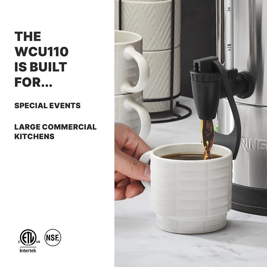 110-Cup Coffee Urn | Stainless Steel | Waring
