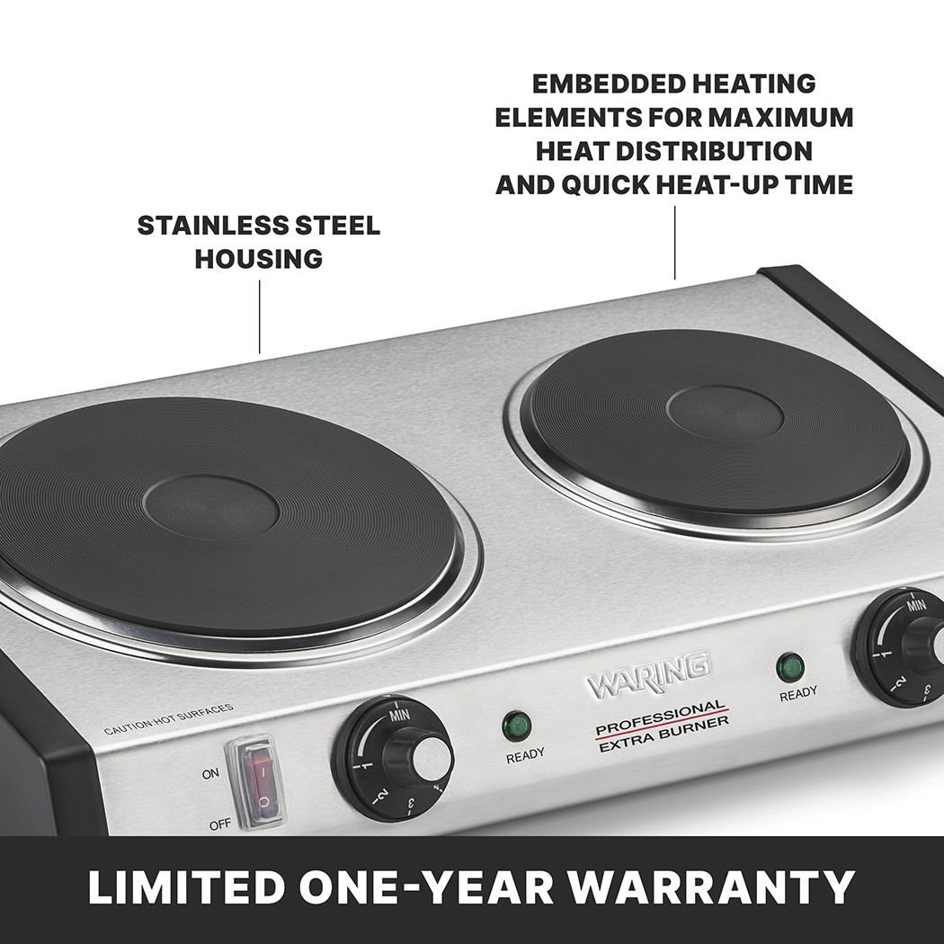 Commercial Cast-Iron Double Burner | Waring