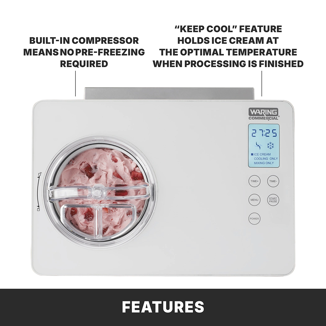 2-Qt Compressor Ice Cream Maker | Waring