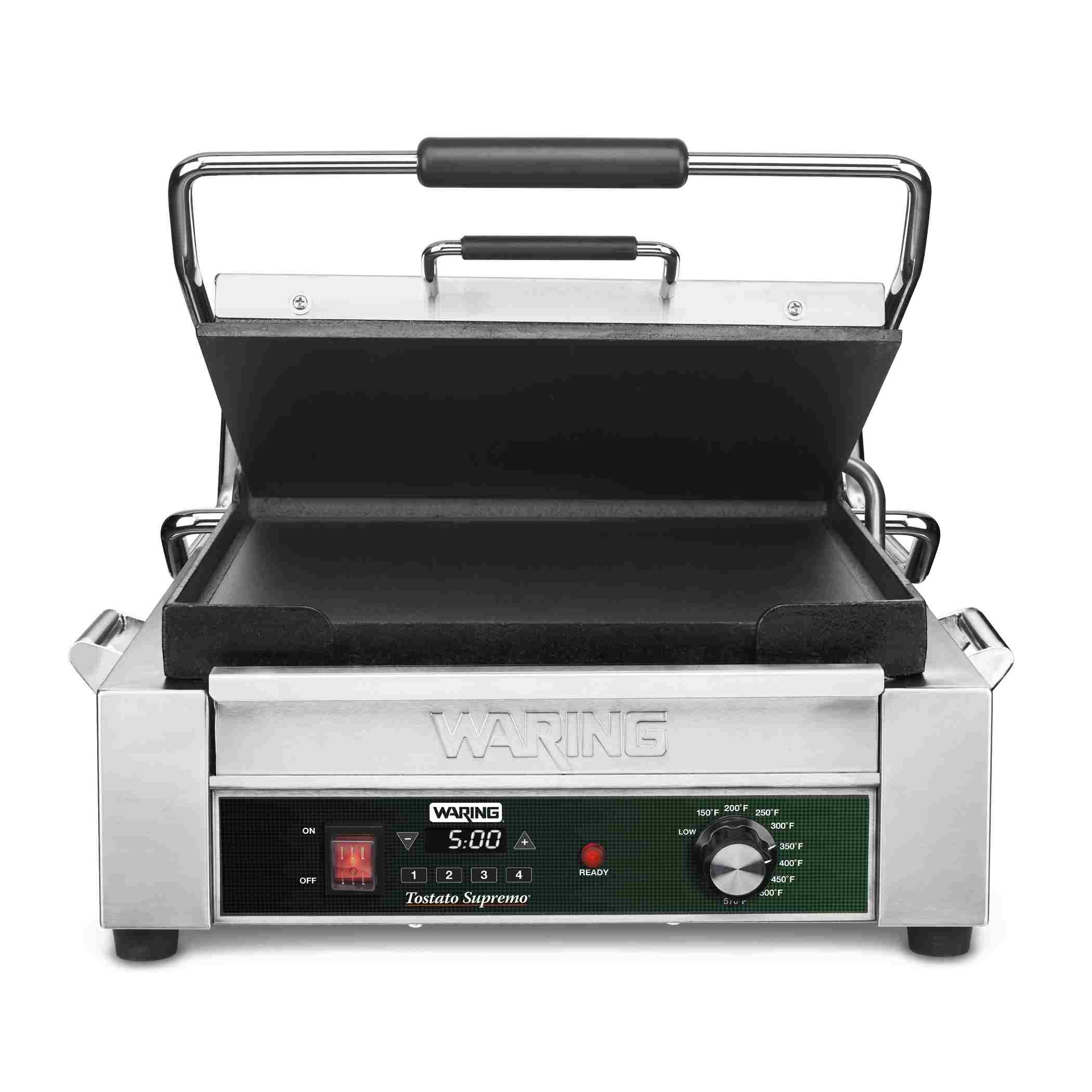 Full Size Flat Toasting Grill - 120V | Programmable Timer | Waring