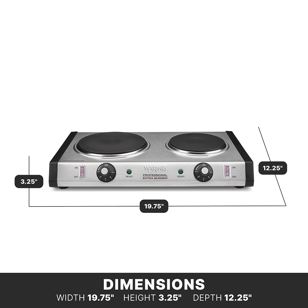 Commercial Cast-Iron Double Burner | Waring