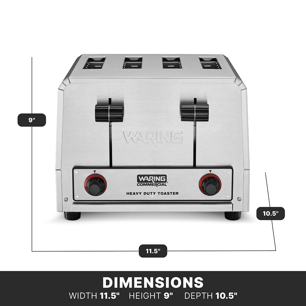 4-Slot Toaster - 120V, 1800W | Heavy-Duty | Waring