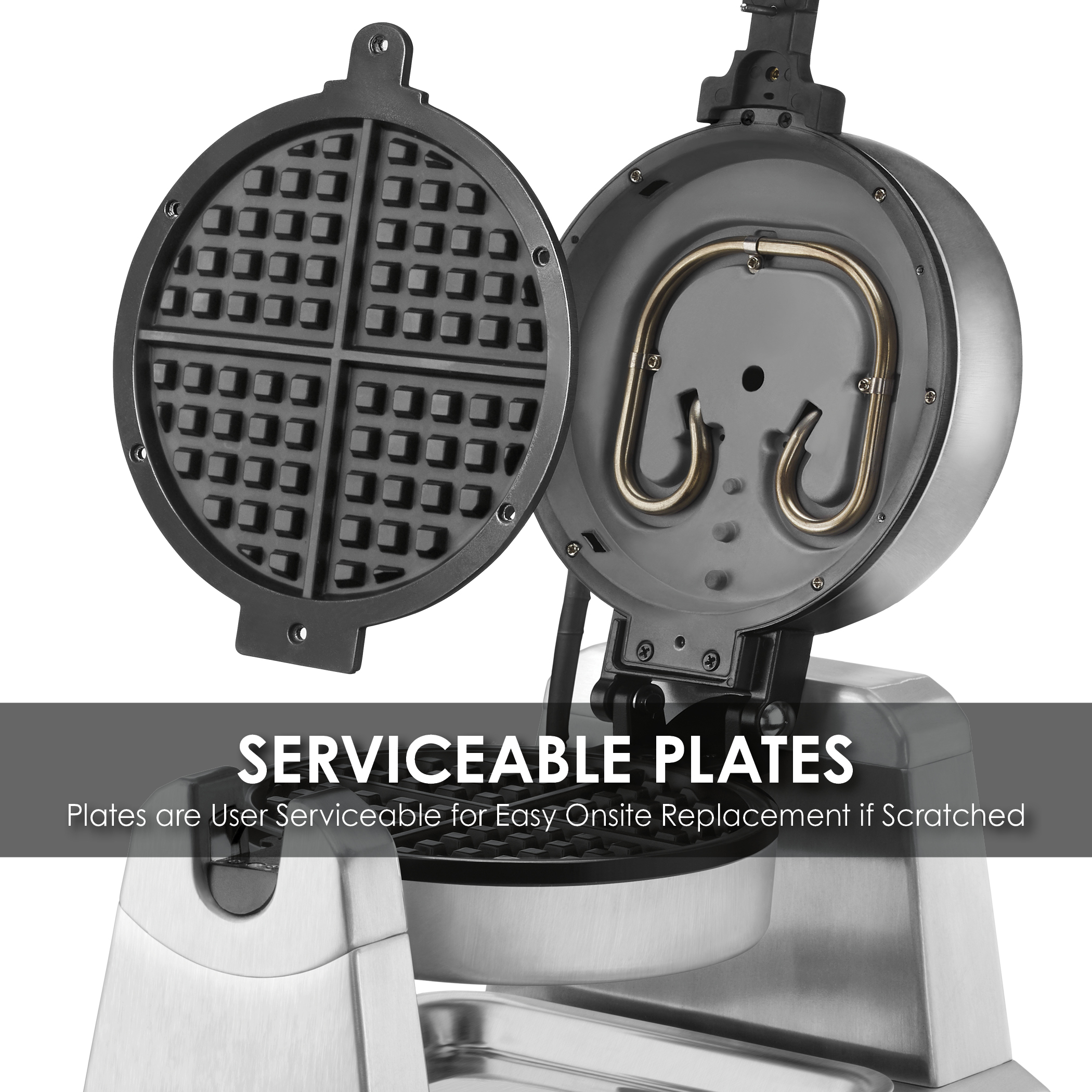 Single Classic Waffle Maker | Serviceable Plates | Waring
