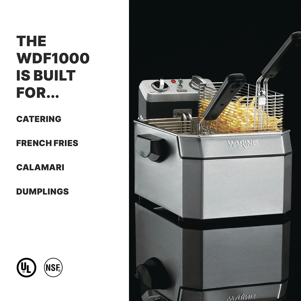 10-lb Deep Fryer - 120V | Heavy-Duty | Waring