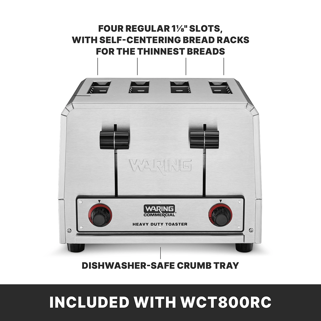 4-Slot Toaster - 120V, 1800W | Heavy-Duty | Waring