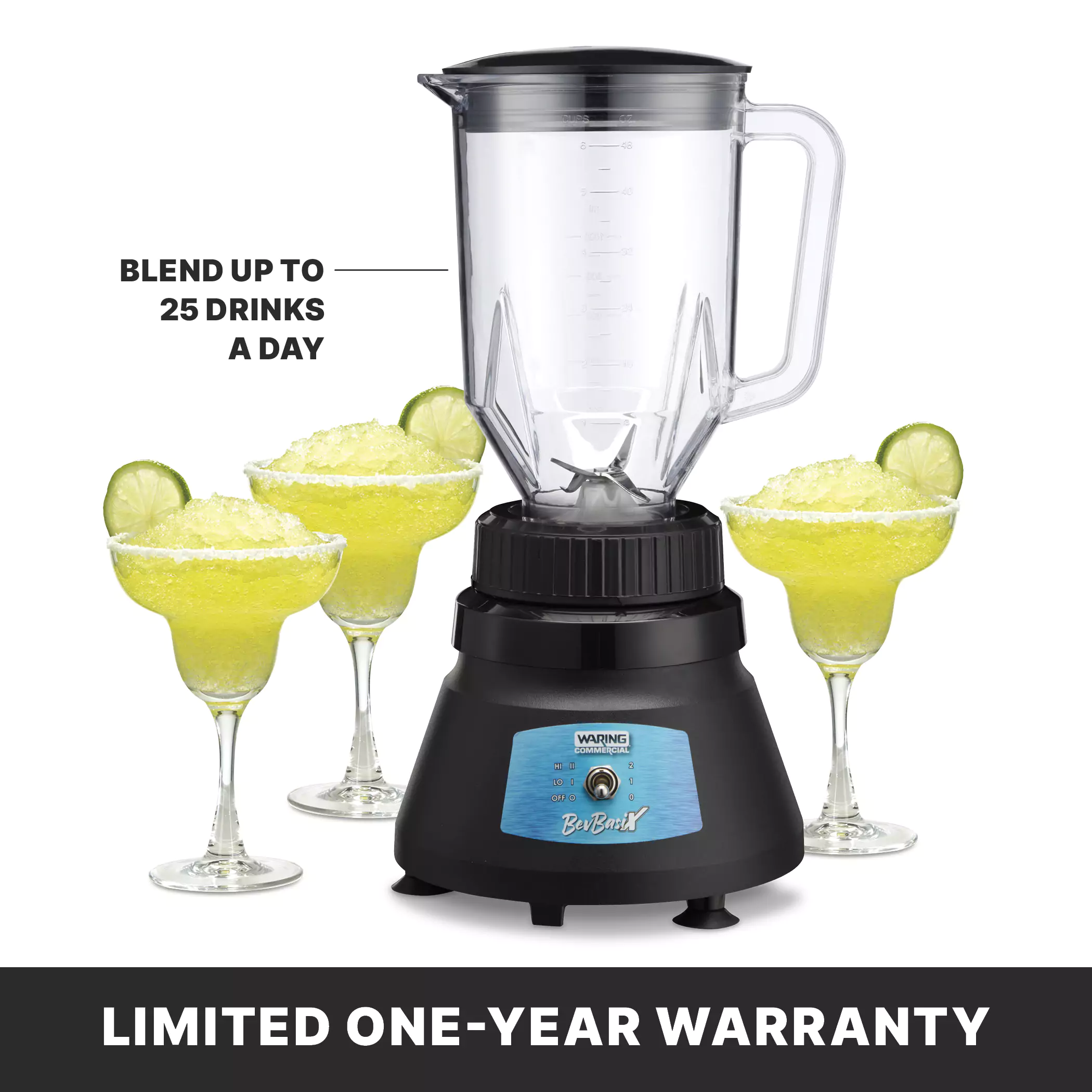 BevBasix™ Bar Blender | 48oz Polycarbonate | Waring